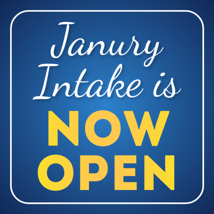January Intake Is Now Open Sign for School College Training Center ...