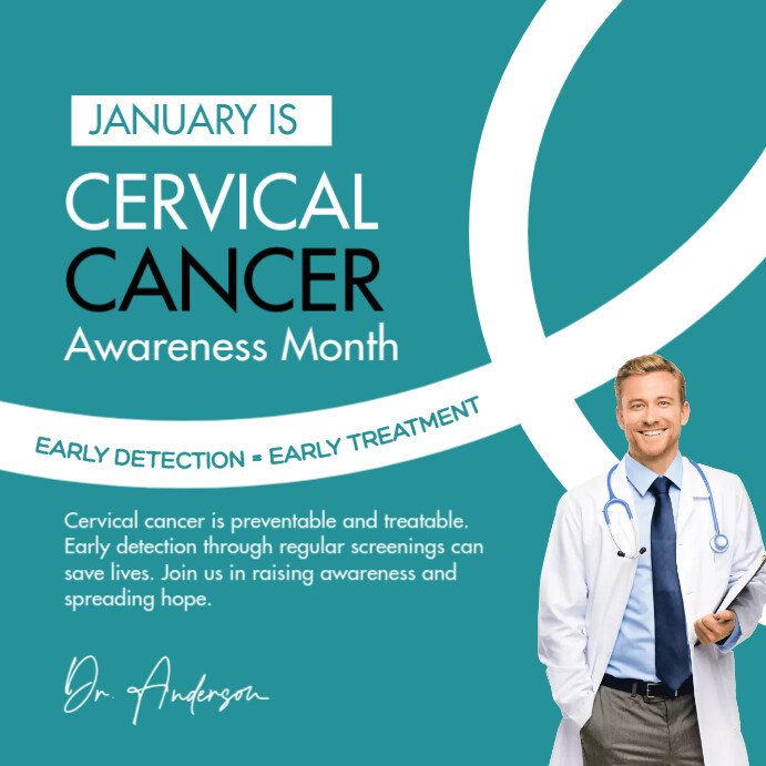 January is Cervical Cancer Awareness Month Template | PosterMyWall