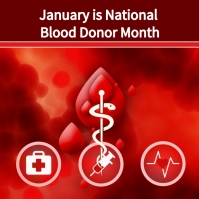 January is National Blood Donor Month (1) Template | PosterMyWall