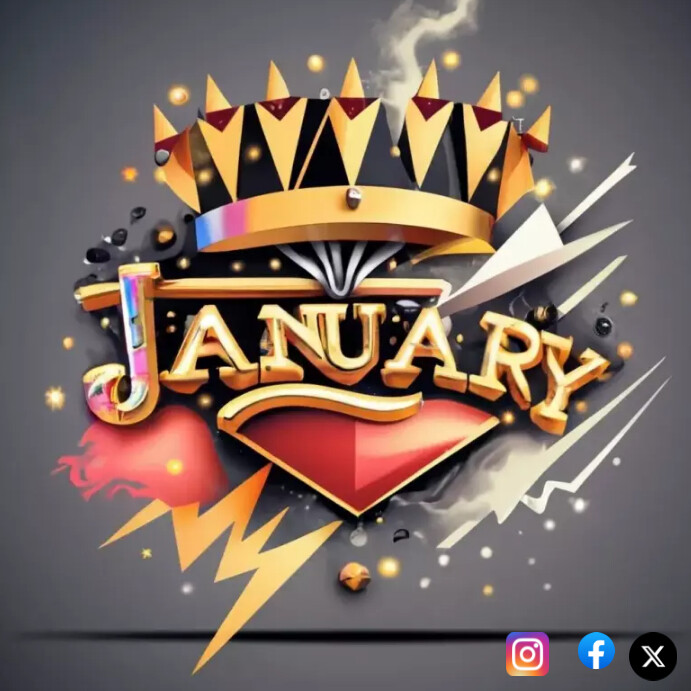 January new month Template | PosterMyWall