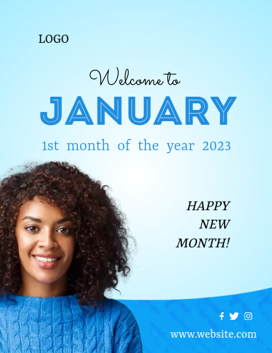 January New Month Flyer Template | PosterMyWall