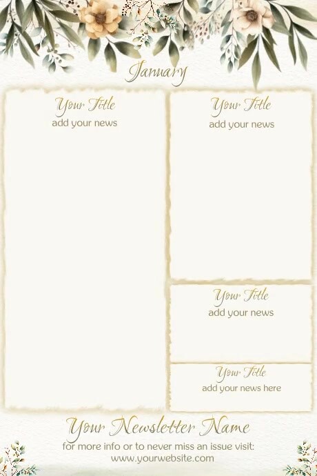 January Newsletter by Paula Template | PosterMyWall