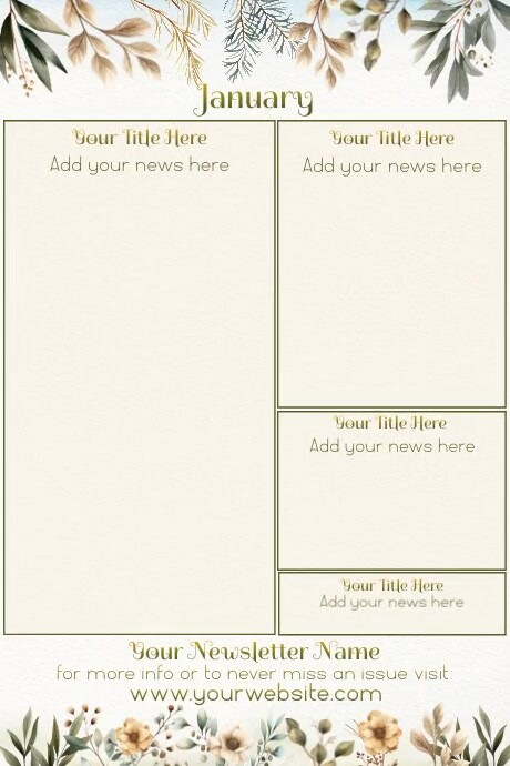 January Newsletter by Paula Template | PosterMyWall