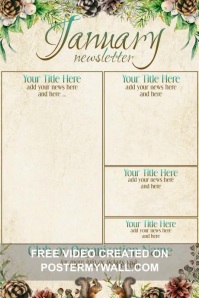Newsletter, January newsletter Template | PosterMyWall