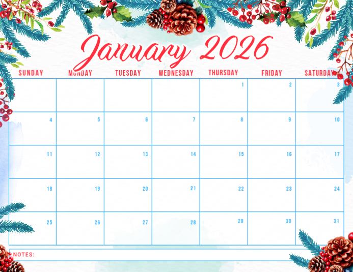 January Schedule Flyer Template | PosterMyWall