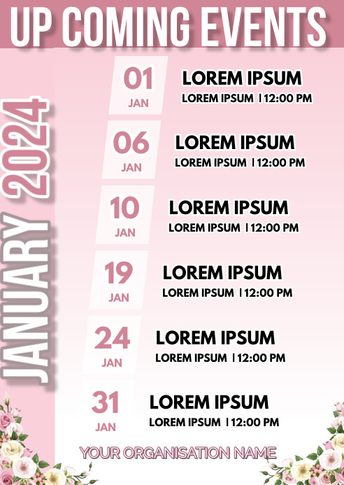 Copy of January up coming events (2) | PosterMyWall