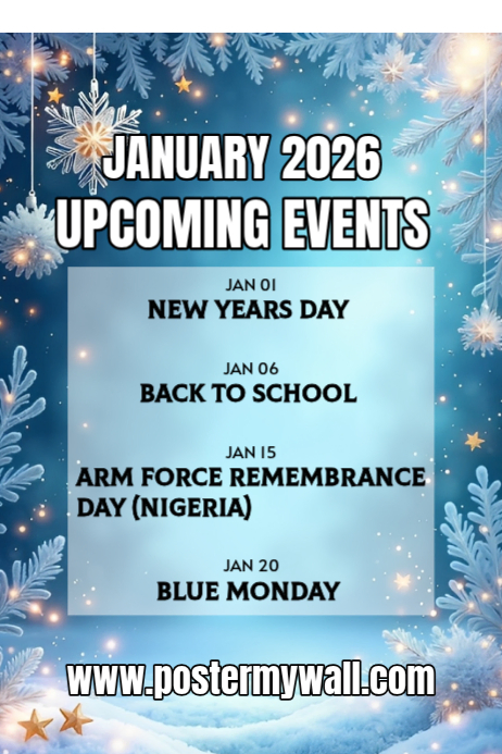 January upcoming events Template | PosterMyWall