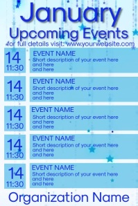 Upcoming Events Flyer Template | PosterMyWall