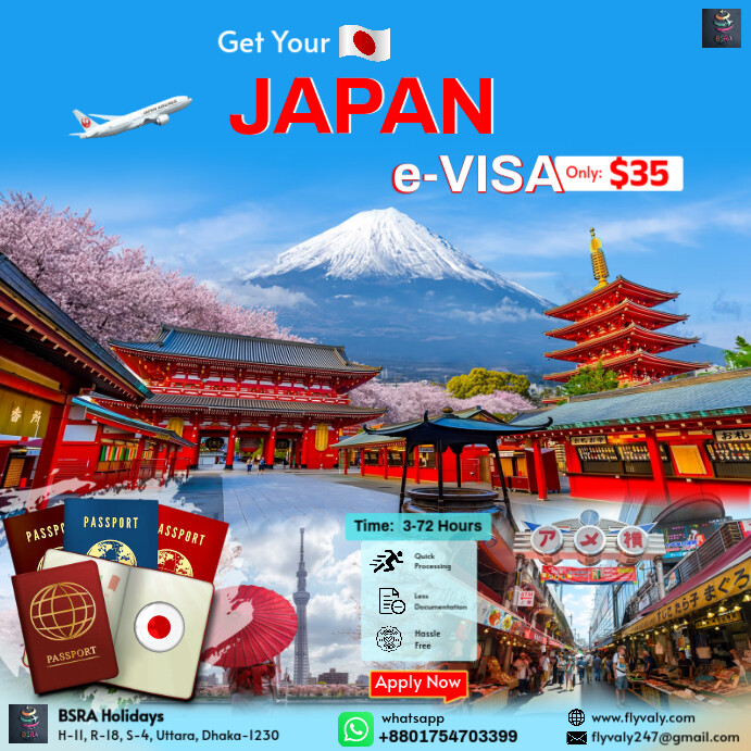 Copy of Japan eVISA ads design template | PosterMyWall