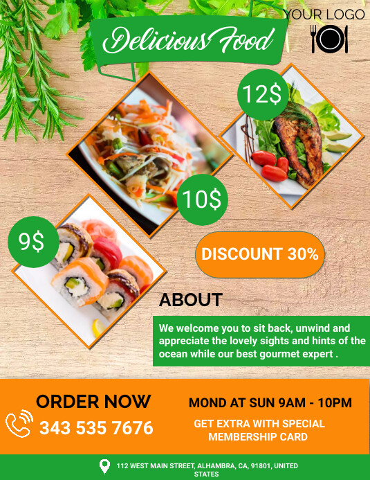 Japan restaurant flyer template | PosterMyWall