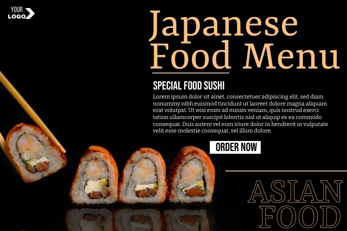 Japanese Food Menu Template | PosterMyWall