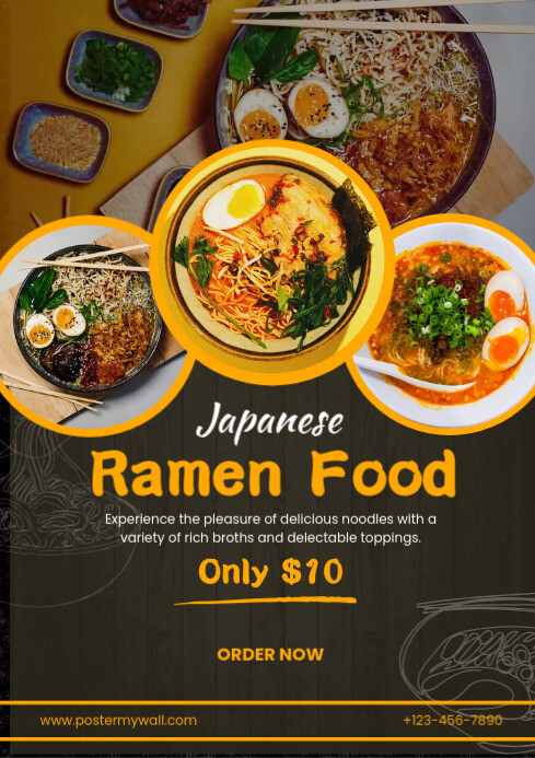 japanese food menu template | PosterMyWall