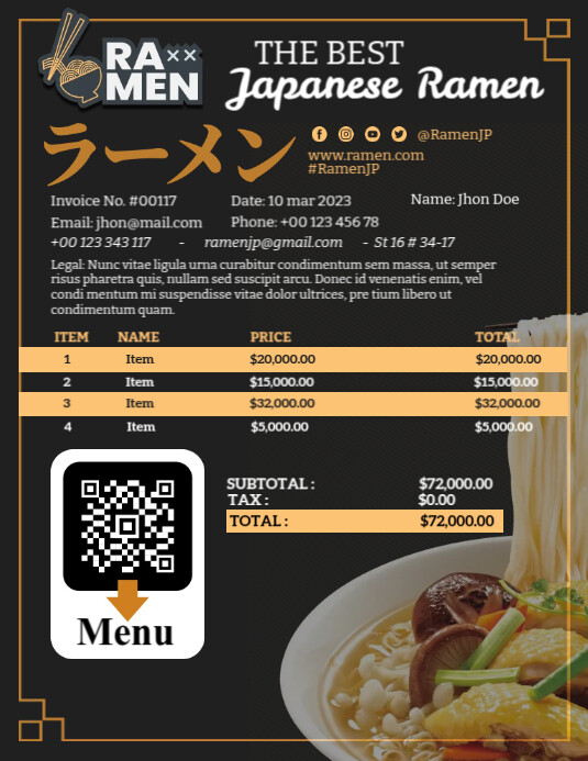 Japanese Ramen Ads Template | PosterMyWall