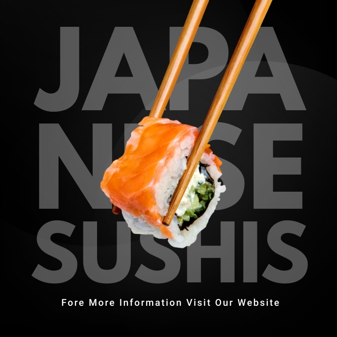 Japanese Sushi Restaurant Flyers Template | PosterMyWall