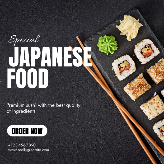 Plantilla de JAPANESE SUSHI RESTAURANT FOOD FLYERS | PosterMyWall