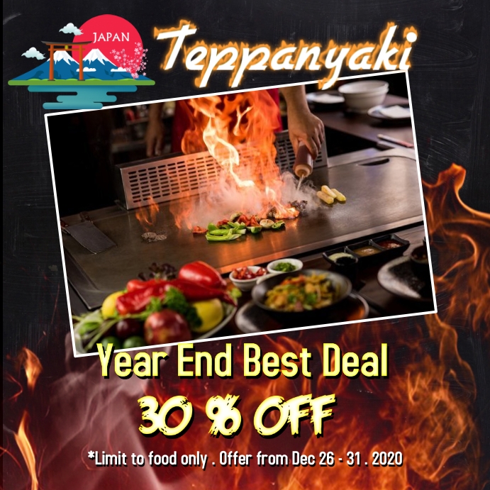 Japanese teppanyaki flyer Template | PosterMyWall