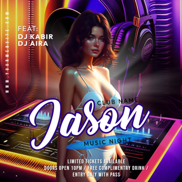 Jason Music Night Party Template | PosterMyWall