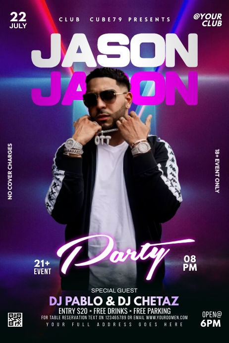Jason party Template | PosterMyWall