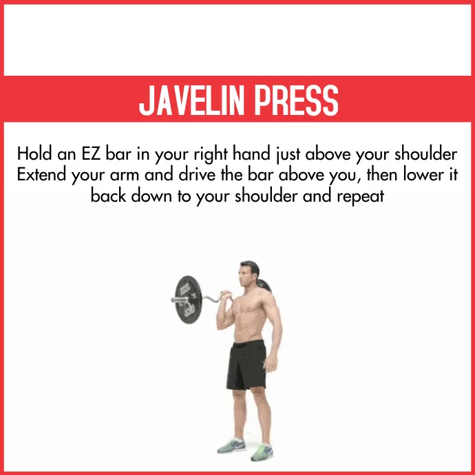 Modèle Sur Les Exercices de Presse Javelot | PosterMyWall