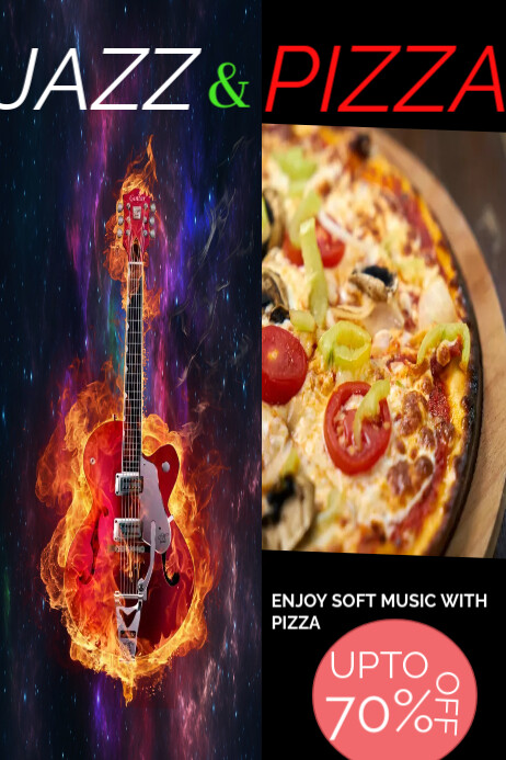 JAZZ &PIZZA Template | PosterMyWall