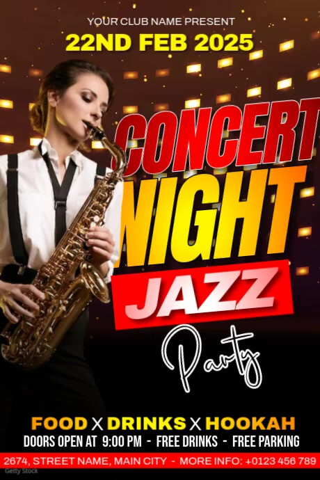 Plantilla de Jazz Concert Ads | PosterMyWall