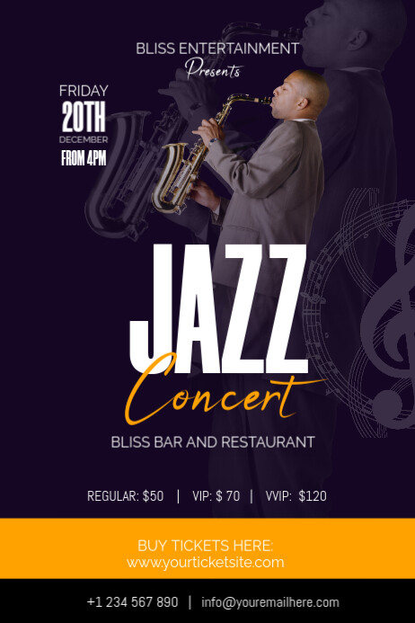 jazz concert Template | PosterMyWall