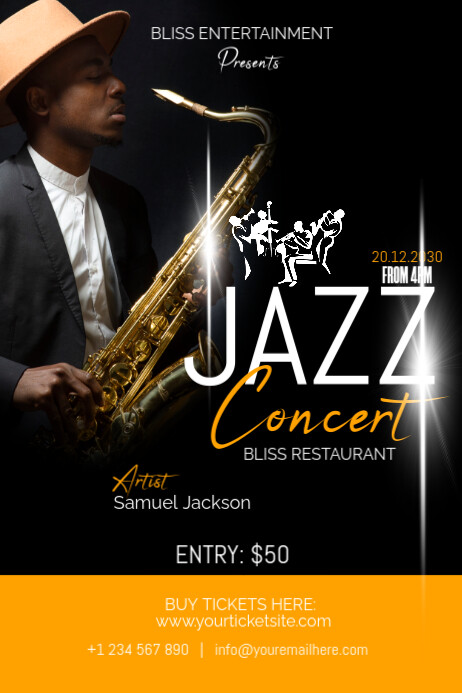 jazz concert Template | PosterMyWall
