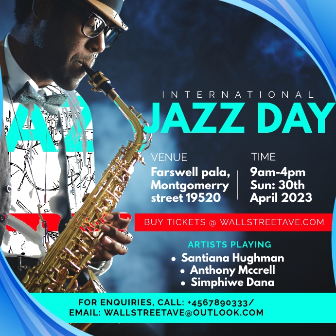 JAZZ DAY INVITATION POSTER TEMPLATE | PosterMyWall