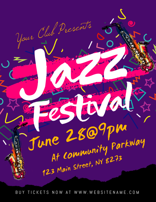 Jazz Festival Flyer Template | PosterMyWall