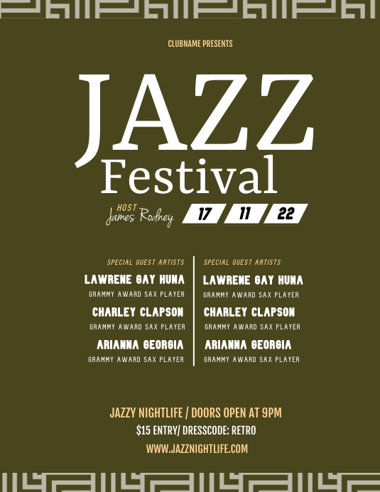 JAZZ FESTIVAL FLYER Template | PosterMyWall