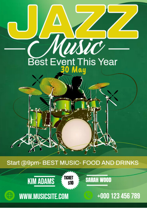 Jazz Music Ads Template | PosterMyWall