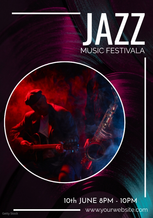 Jazz Music Festival Ad Template | PosterMyWall