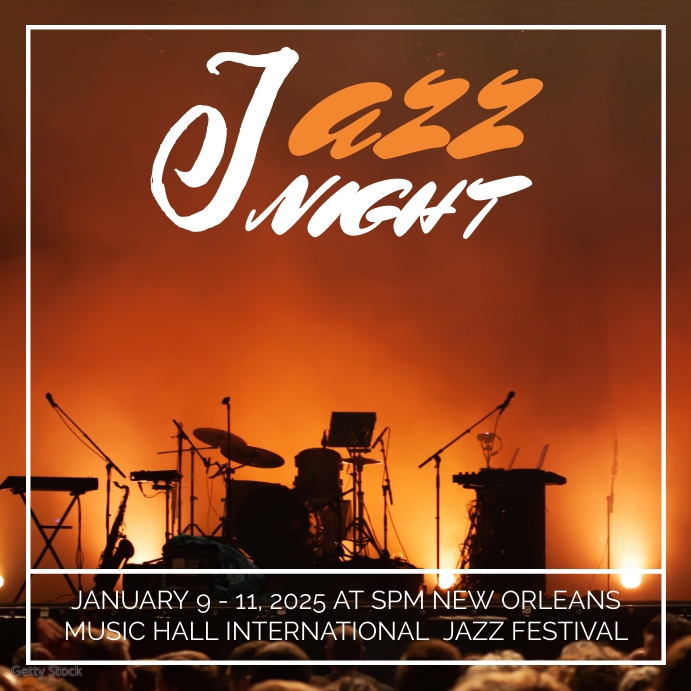 Jazz Music Night Event Announcement Template | PosterMyWall