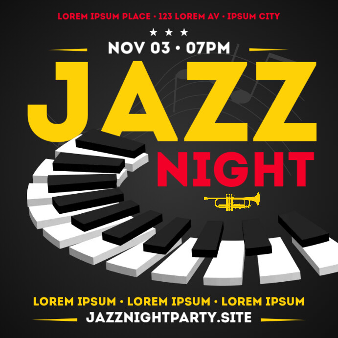 JAZZ NIGHT BANNER Template | PosterMyWall