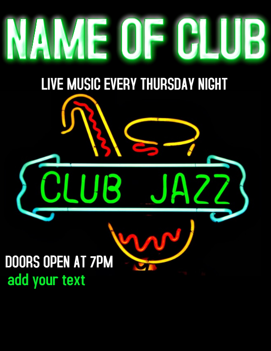 JAZZ NIGHT BAR EVENT CONCERT BAND Template | PosterMyWall