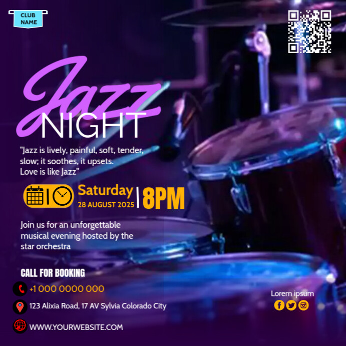 jazz night club poster Template | PosterMyWall
