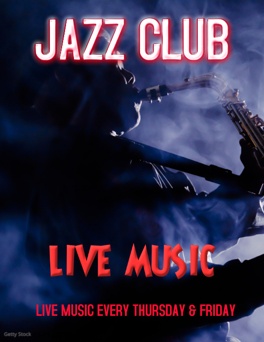 JAZZ NIGHT JAZZ CLUB BAR EVENT Template | PosterMyWall