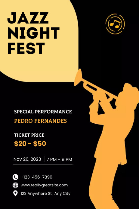 Jazz Night Poster Template | PosterMyWall