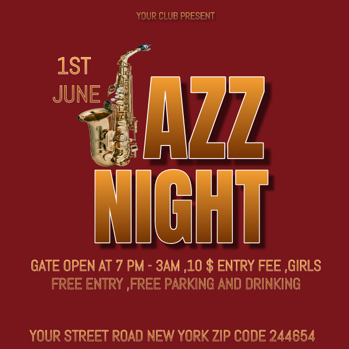 Jazz NIGHT TEMPLATE | PosterMyWall