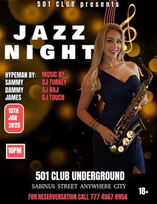 Jazz party night Template | PosterMyWall