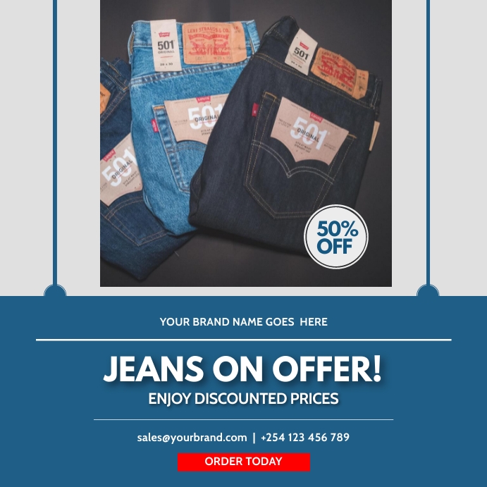 jeans jacket fashion sale template | PosterMyWall