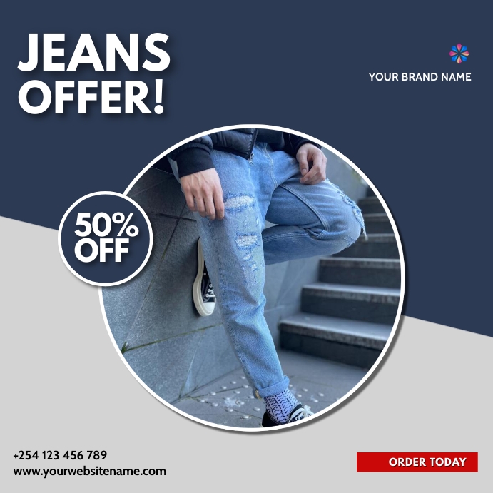 Copy of jeans jacket fashion sale template | PosterMyWall