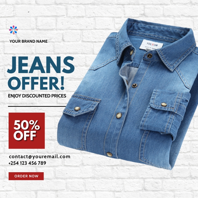 jeans offer fashion sale template | PosterMyWall