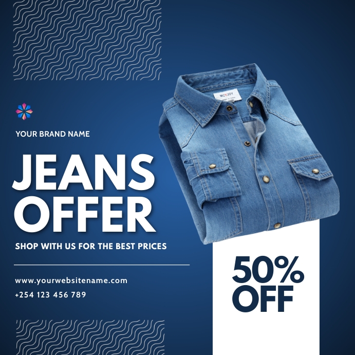 De Plantilla de Venta de Moda de Oferta de Jeans de | PosterMyWall