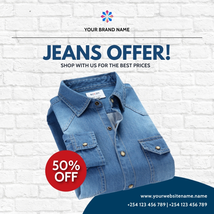 jeans offer fashion sale template | PosterMyWall