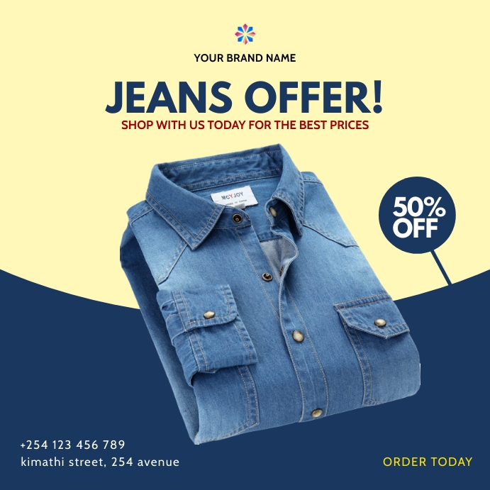 jeans offer fashion sale template | PosterMyWall