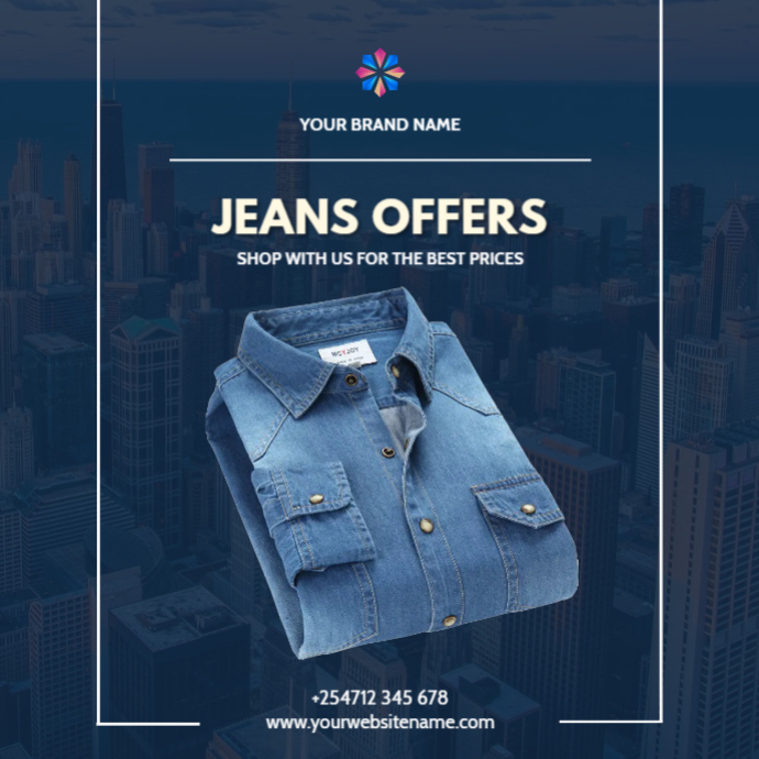 Copy of jeans offer fashion sale template | PosterMyWall