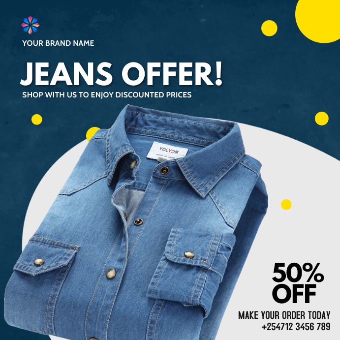 Copy of jeans offer fashion sale template | PosterMyWall
