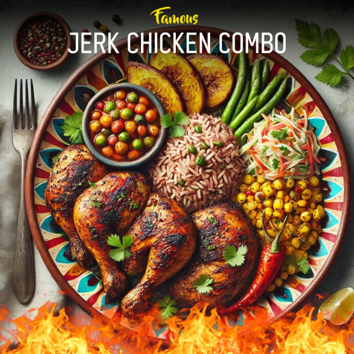 jerk chicken combo Template | PosterMyWall