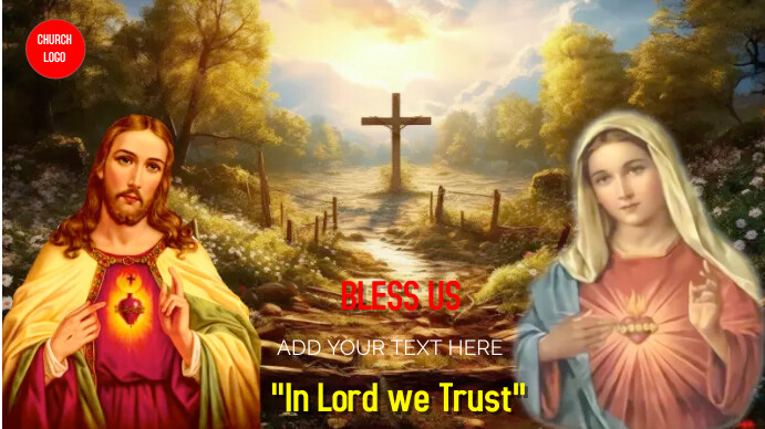 JESUS & MARY POSTER FRAME Template | PosterMyWall